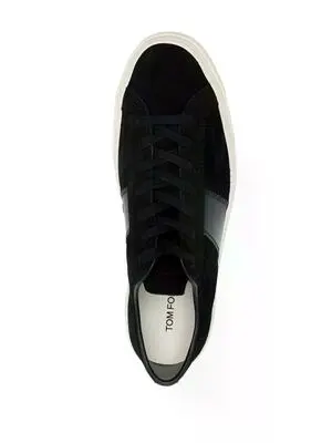 TOM FORD Paneled Logo-print Low-top Sneakers - Black