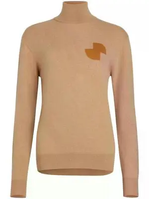 PATOU Jp Roll-neck Sweater - Brown