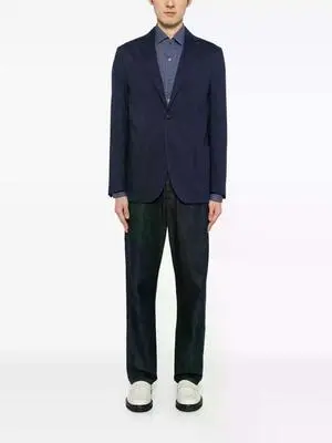 Corneliani Mélange-effect Single-breasted Blazer