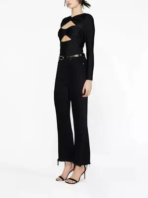 SELF-PORTRAIT Ruched Cut-out Top