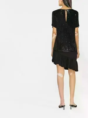 P.a.r.o.s.h Sequin Embellished Short Sleeve Top