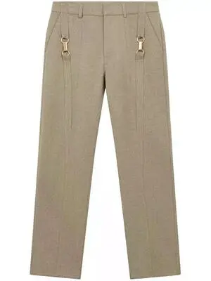 Stella McCartney Hardware-detail Flannel Wool Trousers