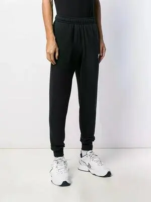 Nike Sportswear Club /white Fleece Track Pants - Black