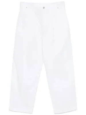 Moschino Pleated Wide-leg Trousers - White