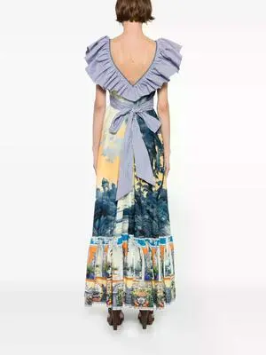 Camilla Frill-neck Dress