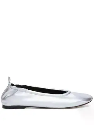 3.1 Phillip Lim Metallic Finish Ballerina Shoes - Silver