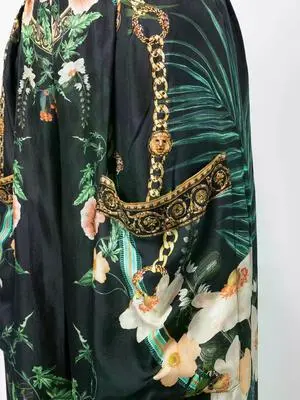 Camilla Graphic-print Silk Wide-leg Trousers