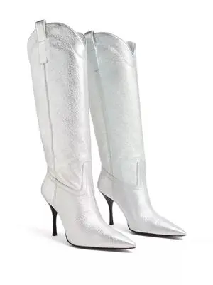 STUART WEITZMAN Metallic High Cowboy Boots