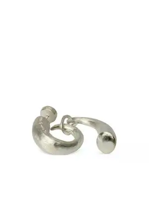 PARTS OF FOUR Sterling Horn Pendant Earring - Silver