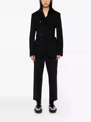 Comme Des Garçons Distressed Detail Blazer - Black