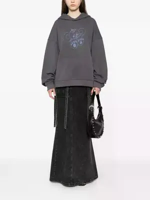 We11Done Monster Print Cotton Hoodie