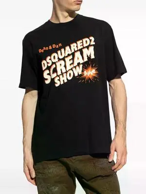 Dsquared2 Scream Show Cotton T-shirt - Black