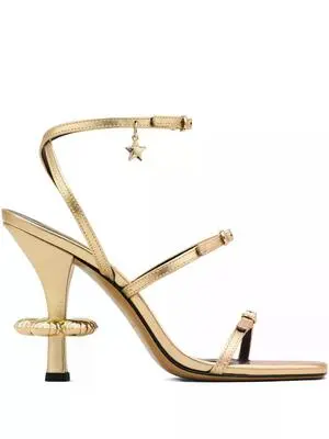 Marc Jacobs Metallic Leather Daisy Sandals - Gold