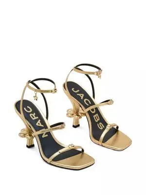 Marc Jacobs Metallic Leather Daisy Sandals - Gold