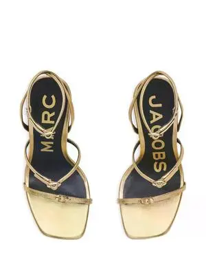 Marc Jacobs Metallic Leather Daisy Sandals - Gold