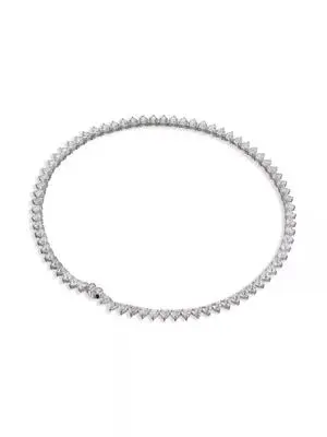 ANABELA CHAN 18kt White Gold Eternity Heart Diamond Necklace - Silver