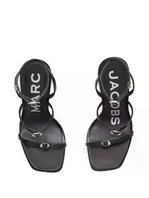 Marc Jacobs Daisy Leather Sandals With Sculptural Heel - Black
