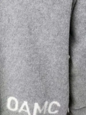 OAMC Wool-blend Intarsia Logo Jumper - Grey