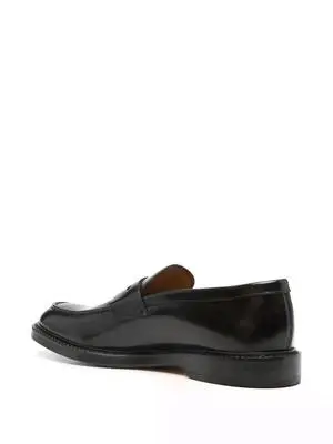 DOUCAL'S Chocolate Calf Leather Penny Loafers