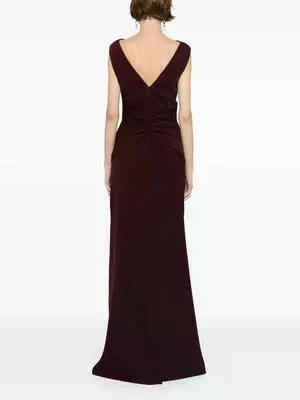 Amsale Twist Crepe Gown
