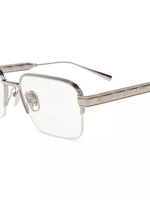Balmain Rectangle Frame Glasses - Silver