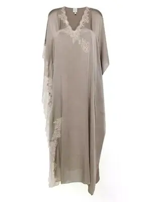 Carine Gilson Lace-trim Silk Kaftan