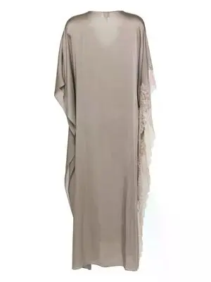 Carine Gilson Lace-trim Silk Kaftan