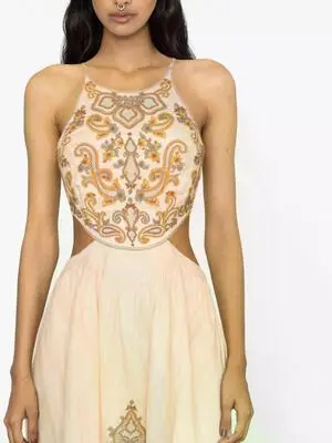Zimmermann Devi Halter Tie Midi Dress
