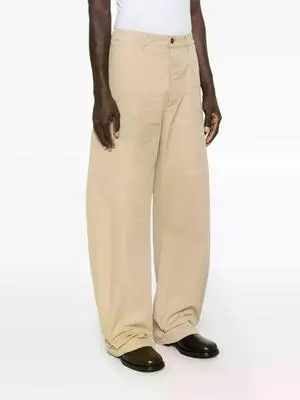 Dsquared2 Light Beige Distressed Cotton Trousers