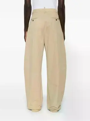 Dsquared2 Light Beige Distressed Cotton Trousers