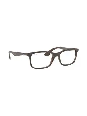 Ray-ban Rectangle Frame Eyeglasses - Brown