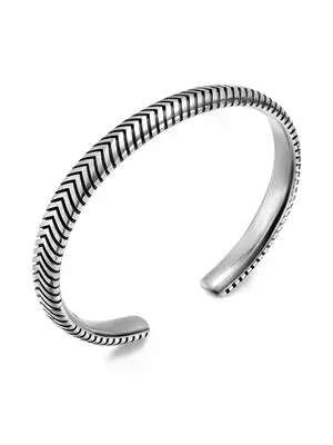 David Yurman Sterling Chevron Cuff Bracelet - Silver