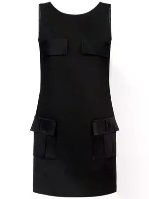 Elisabetta Franchi Pocket-detail Crêpe Mini Dress - Black
