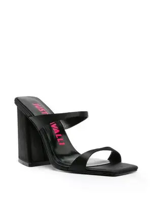 Just Cavalli 105mm Sculptural Heel Square-toe Sandals