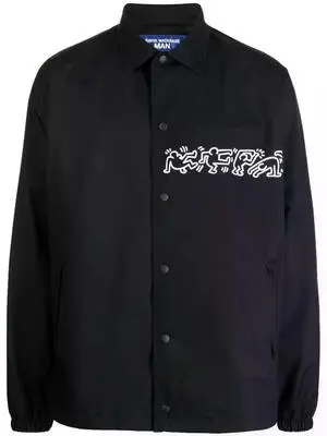 Junya Watanabe Graphic Print Shirt Jacket - Black