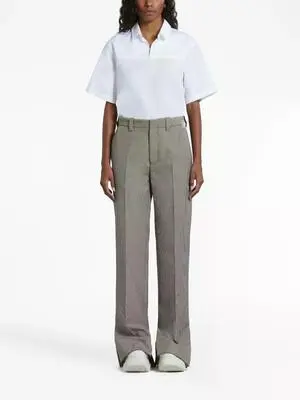 Marni Houndstooth Wool Blend Trousers