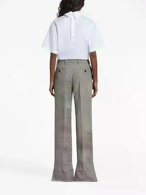 Marni Houndstooth Wool Blend Trousers