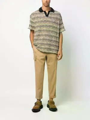 Etro Cargo Pockets Wool Tapered Trousers - Brown