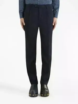 Etro Pressed-crease Stretch-wool Trousers