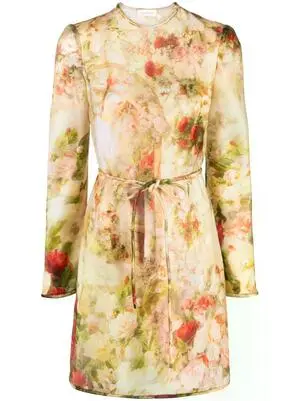 Zimmermann Luminosity Floral-print Silk Mini Dress