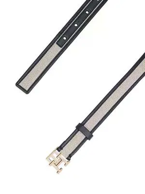 Tommy Hilfiger Logo Buckle Textured Belt
