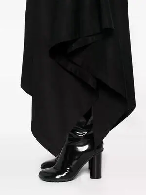 UMA WANG Sleeveless Asymmetrical Draped Dress - Black