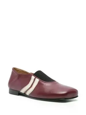 EGONLAB Bordeaux Leather Stripe-detail Loafers