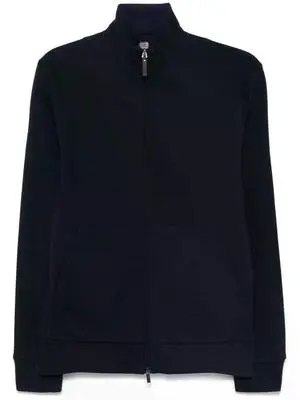 Canali Zip-up Sweatshirt - Blue
