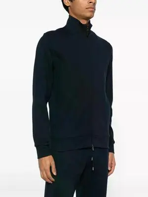 Canali Zip-up Sweatshirt - Blue