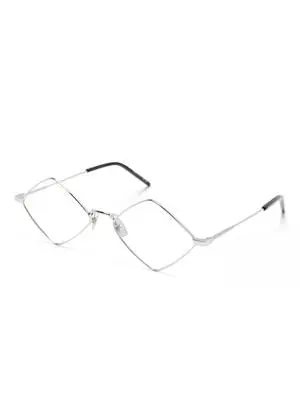 Saint Laurent Lisa Geometric Frame Eyeglasses - Grey