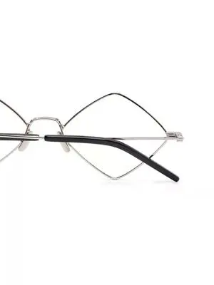 Saint Laurent Lisa Geometric Frame Eyeglasses - Grey