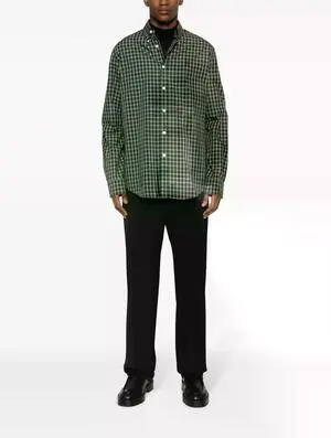 Givenchy 4g Motif-embroidered Checked Shirt