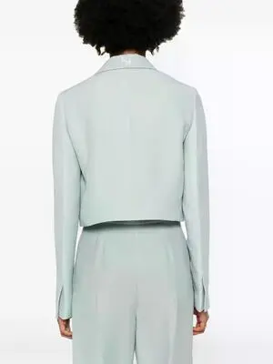 Fendi Cropped Contrast-panel Blazer