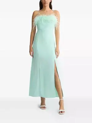 Liu Jo Feather-detailing Maxi Dress - Green